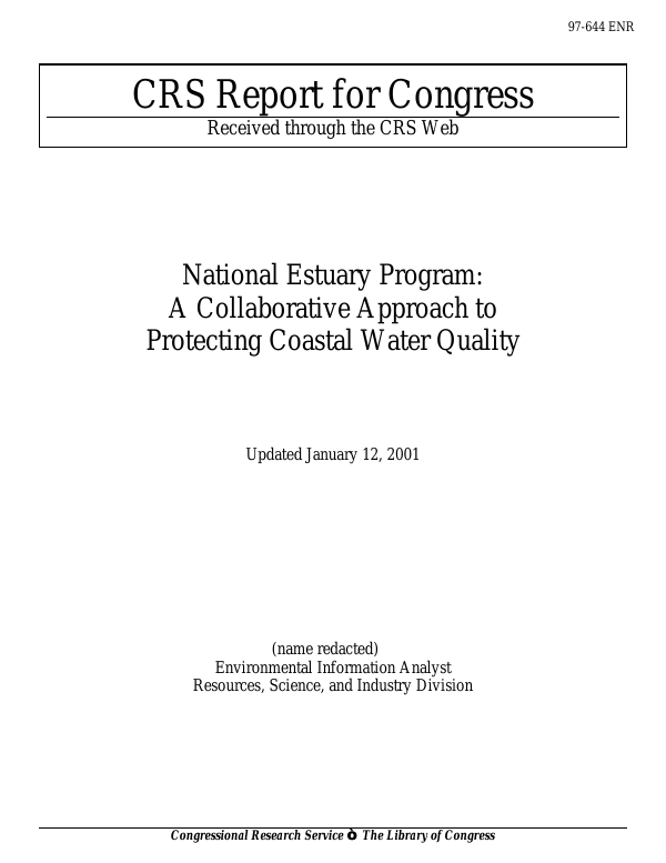 National Estuary Program: A Collaborative Approach to Protecting ...