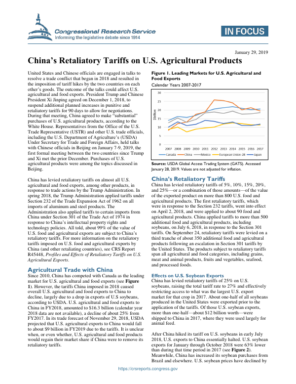 China’s Retaliatory Tariffs on U.S. Agricultural Products ...