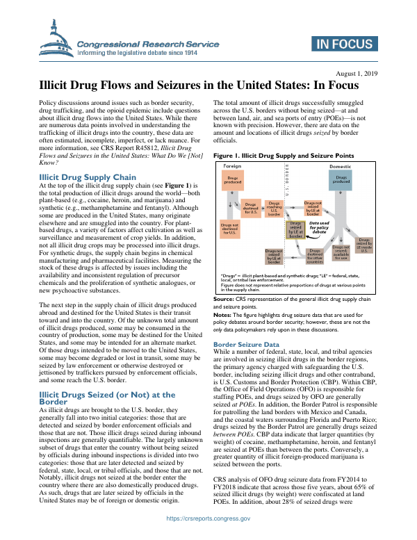 Illicit Drug Flows and Seizures in the United States: In Focus ...