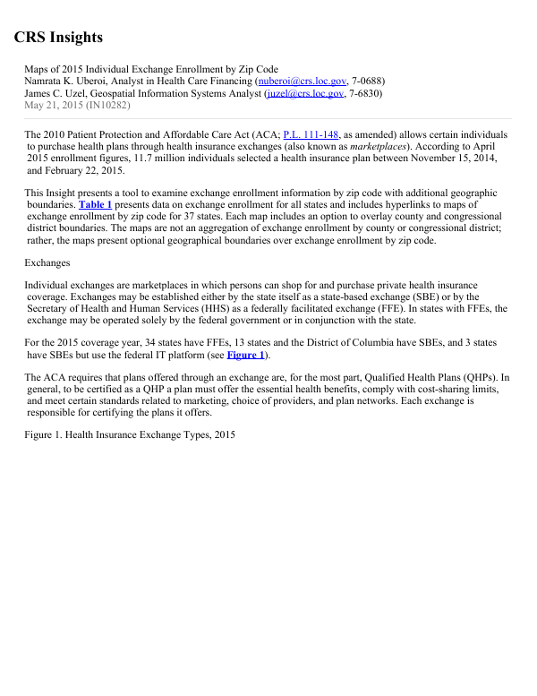 Maps of 2015 Individual Exchange Enrollment by Zip Code ...