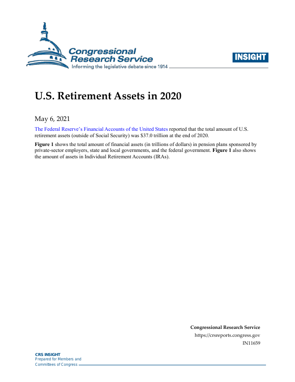 U.S. Retirement Assets in 2020 - EveryCRSReport.com