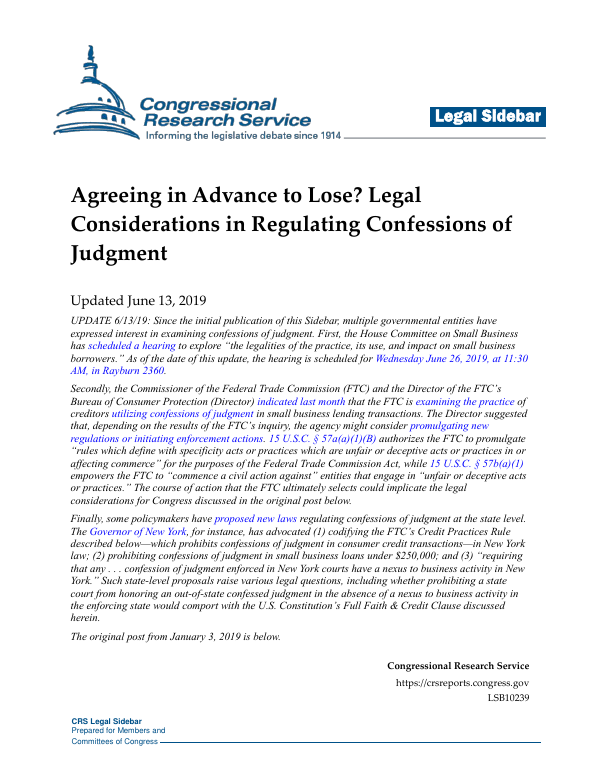 Agreeing in Advance to Lose? Legal Considerations in Regulating ...