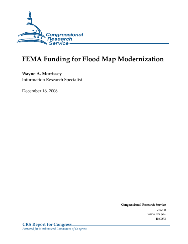 FEMA Funding for Flood Map Modernization - EveryCRSReport.com