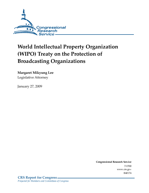 World Intellectual Property Organization (WIPO) Treaty on the ...