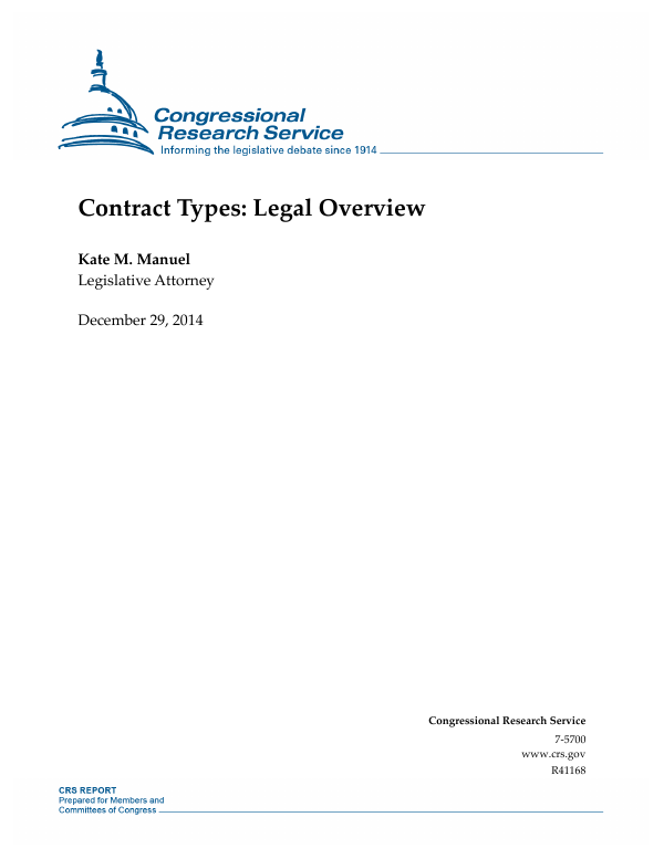 Contract Types: Legal Overview - EveryCRSReport.com
