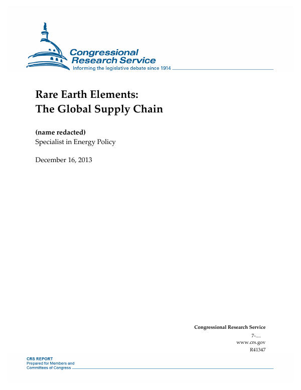 Rare Earth Elements: The Global Supply Chain - EveryCRSReport.com