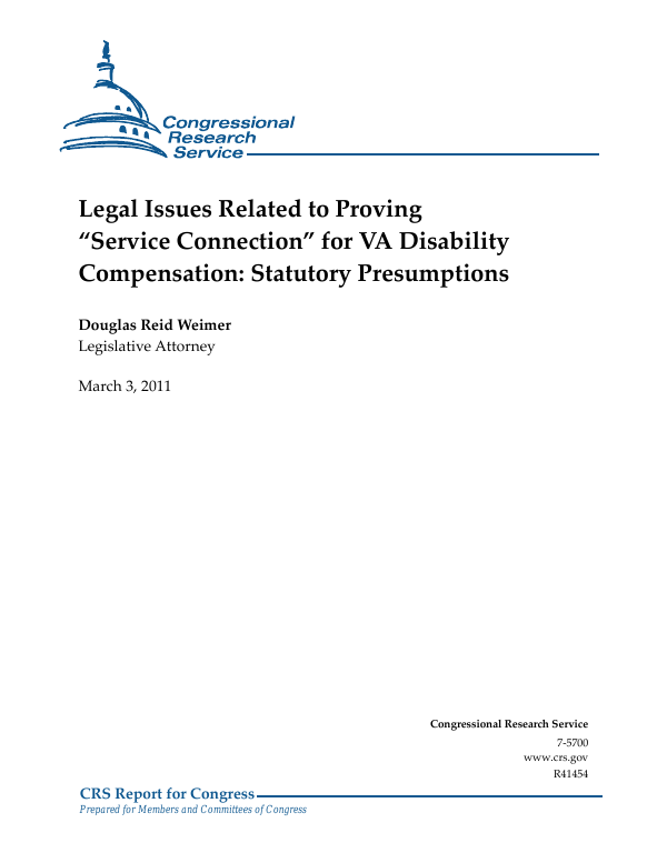 Legal Issues Related to Proving “Service Connection” for VA Disability ...