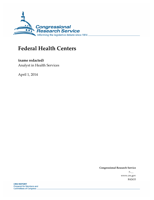 Federal Health Centers - EveryCRSReport.com