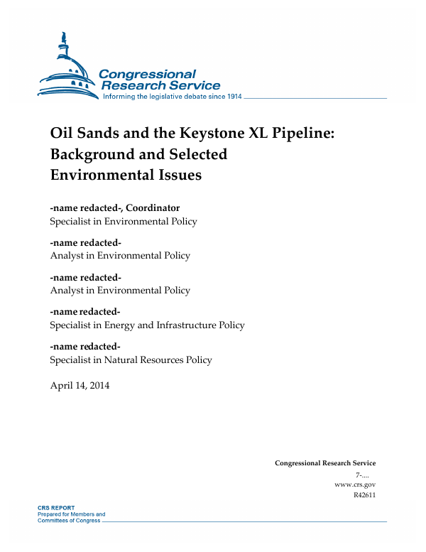 Oil Sands and the Keystone XL Pipeline: Background and Selected ...