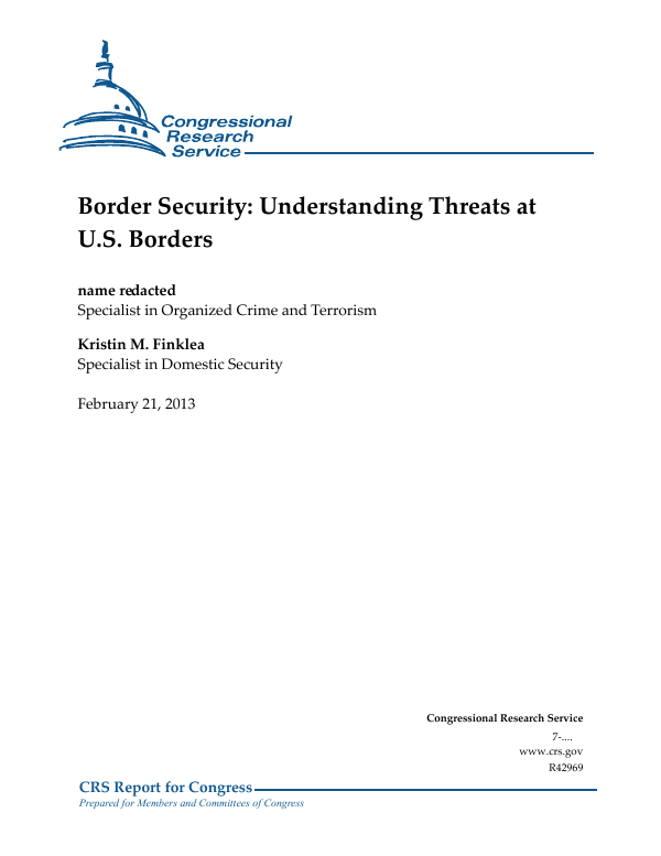 Border Security: Understanding Threats at U.S. Borders - EveryCRSReport.com