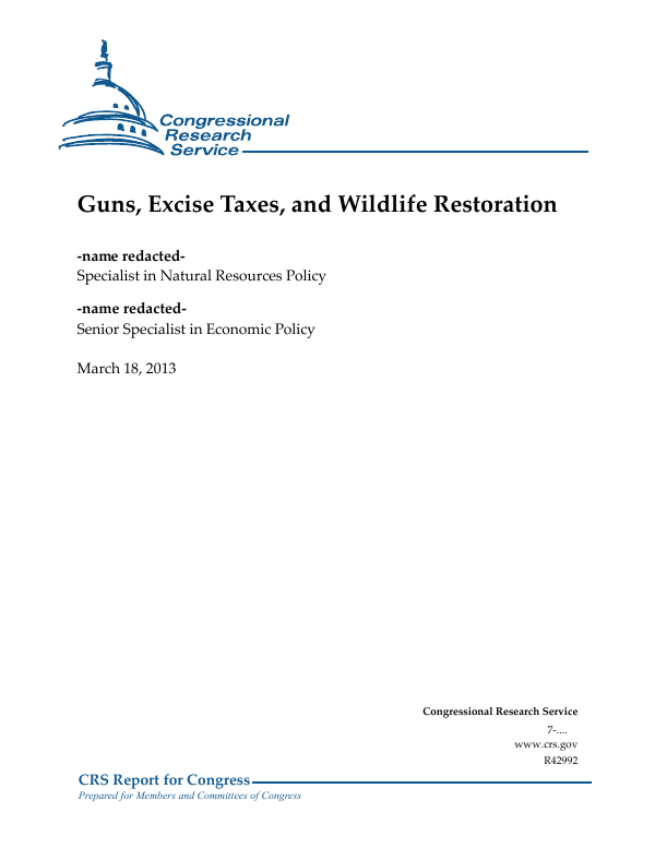 Guns, Excise Taxes, and Wildlife Restoration - EveryCRSReport.com