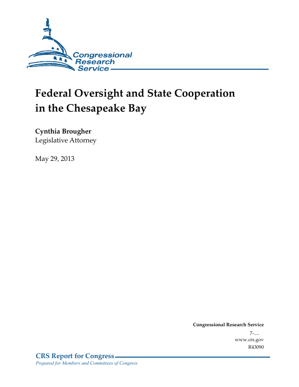 Federal Oversight and State Cooperation in the Chesapeake Bay ...