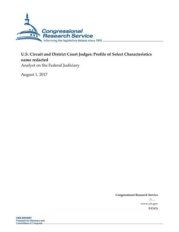 U.S. Circuit and District Court Judges: Profile of Select ...