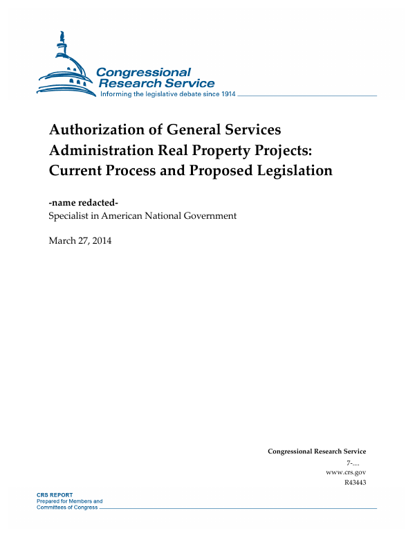 Authorization of General Services Administration Real Property Projects ...