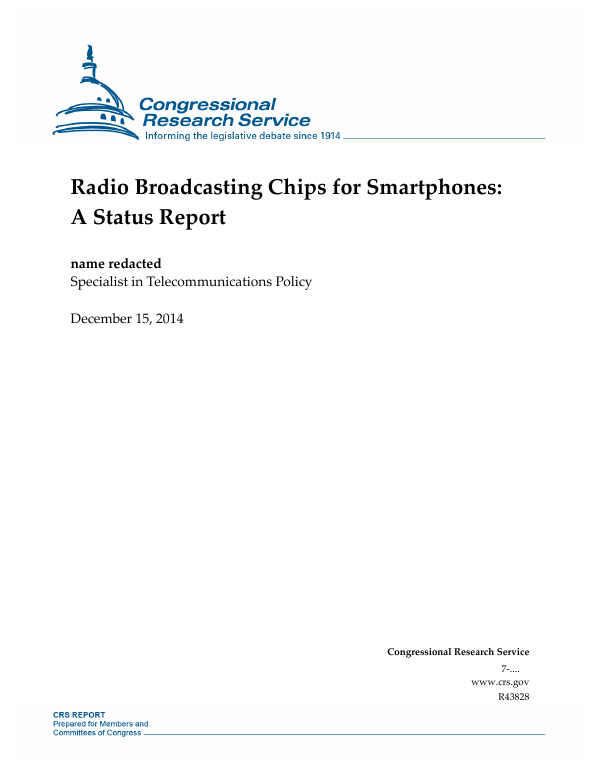 Radio Broadcasting Chips for Smartphones: A Status Report ...