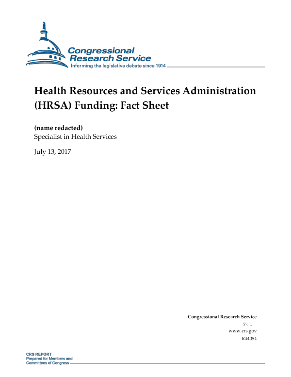 Health Resources and Services Administration (HRSA) Funding: Fact Sheet ...