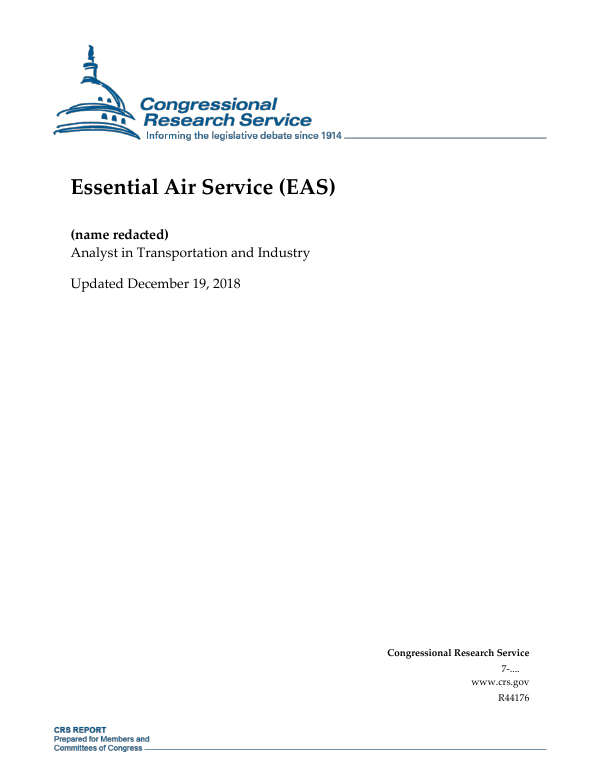 Essential Air Service (EAS) - EveryCRSReport.com