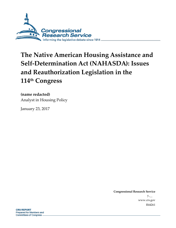 The Native American Housing Assistance and Self-Determination Act ...