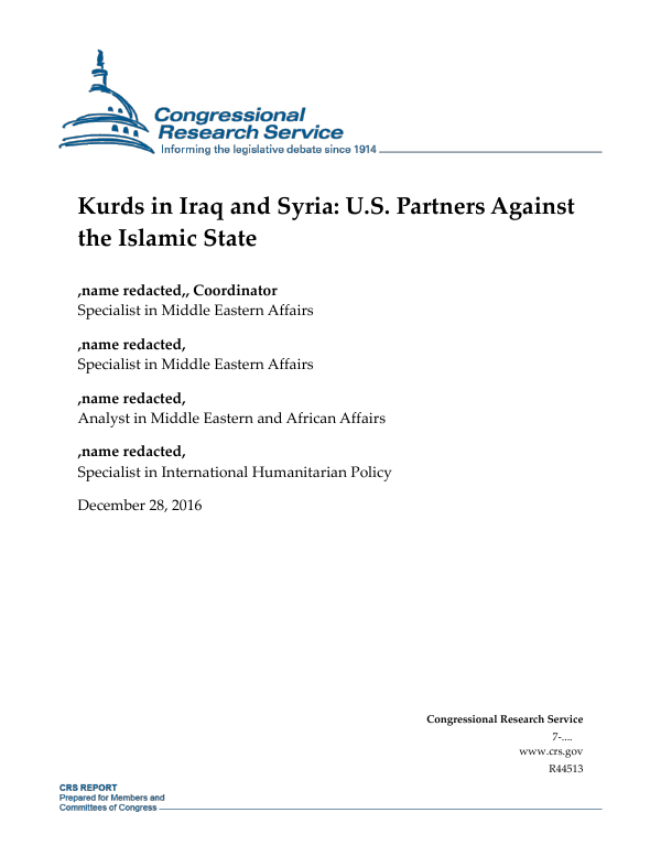 Kurds in Iraq and Syria: U.S. Partners Against the Islamic State ...