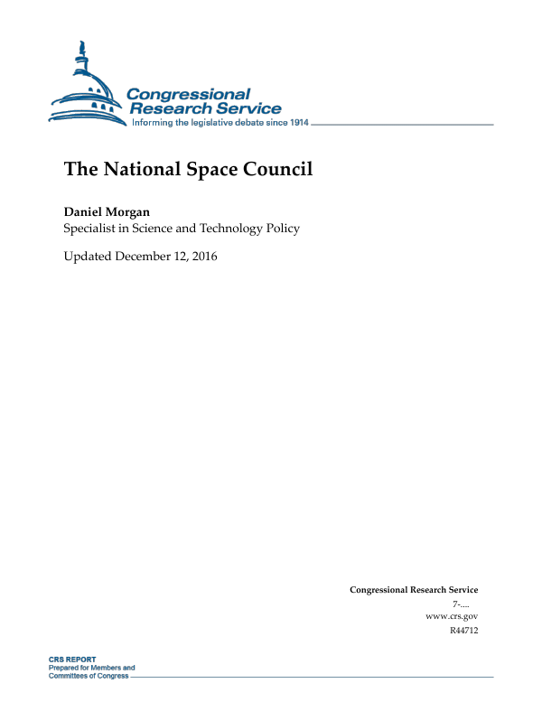 The National Space Council - EveryCRSReport.com