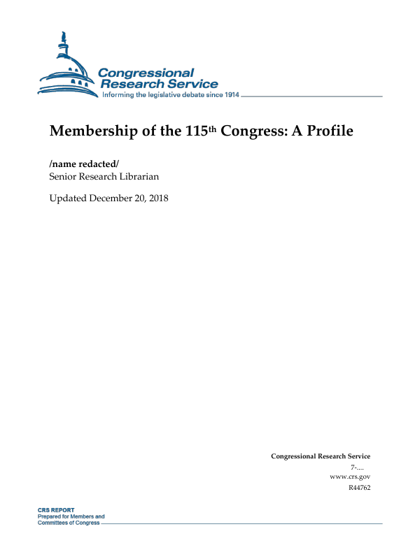 Membership of the 115th Congress: A Profile - EveryCRSReport.com