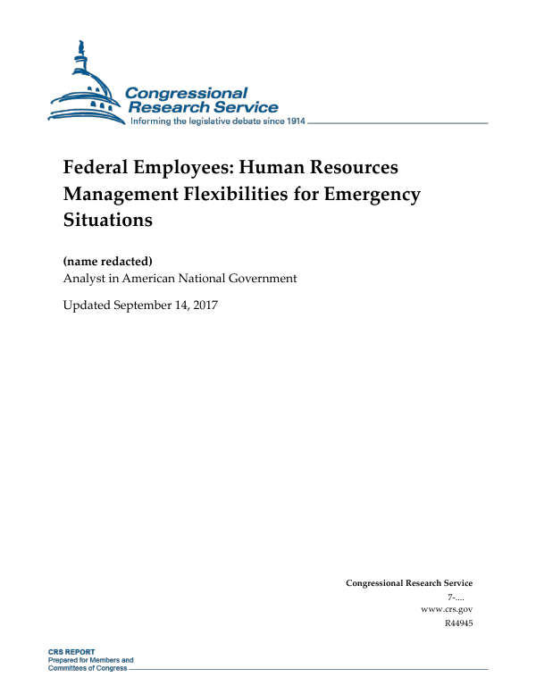 Federal Employees: Human Resources Management Flexibilities for ...