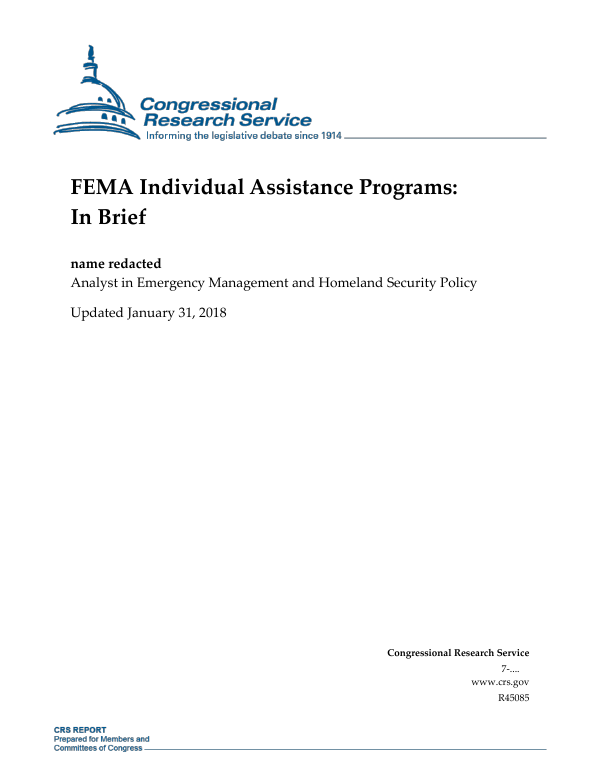 FEMA Individual Assistance Programs: In Brief - EveryCRSReport.com