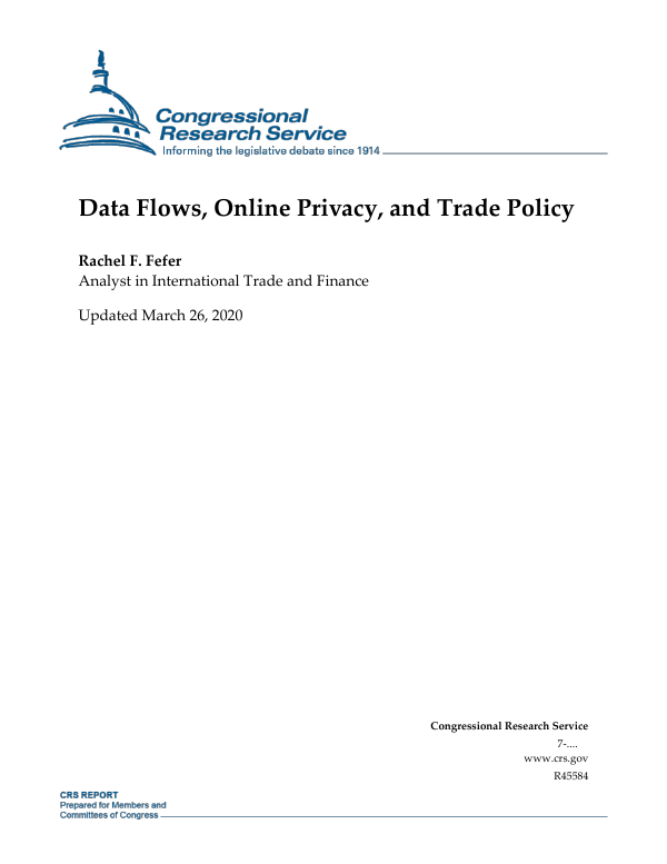 Data Flows, Online Privacy, and Trade Policy - EveryCRSReport.com