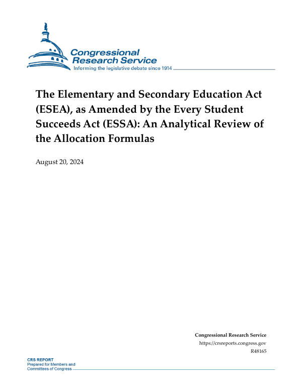 The Elementary and Secondary Education Act (ESEA), as Amended by the ...