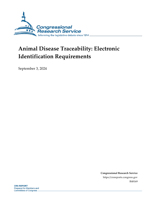 Animal Disease Traceability: Electronic Identification Requirements ...