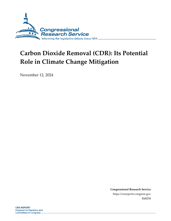 Carbon Dioxide Removal (CDR): Its Potential Role in Climate Change ...