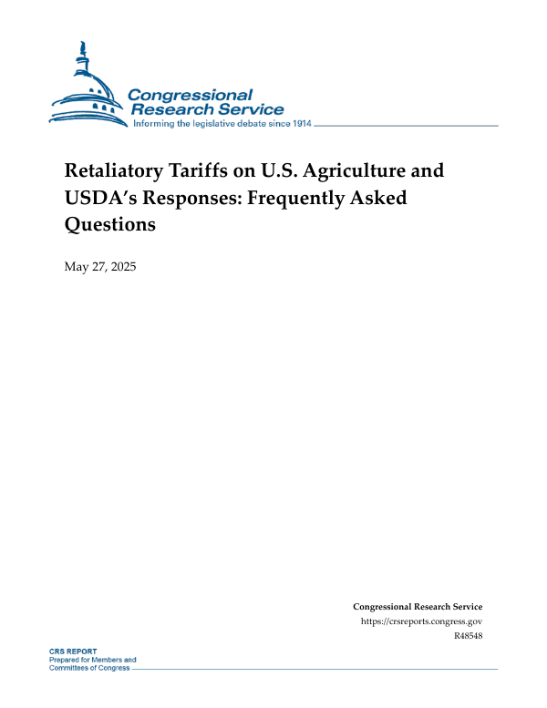 Retaliatory Tariffs on U.S. Agriculture and USDA’s Responses ...