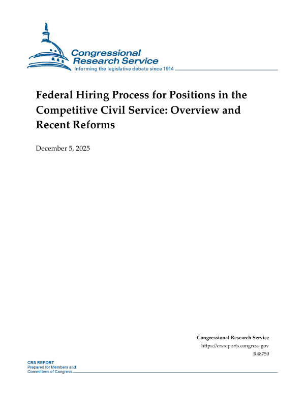 Federal Hiring Process for Positions in the Competitive Civil Service ...