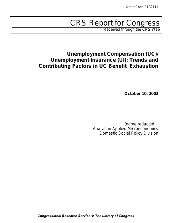 Unemployment Compensation (UC)/ Unemployment Insurance (UI): Trends and ...