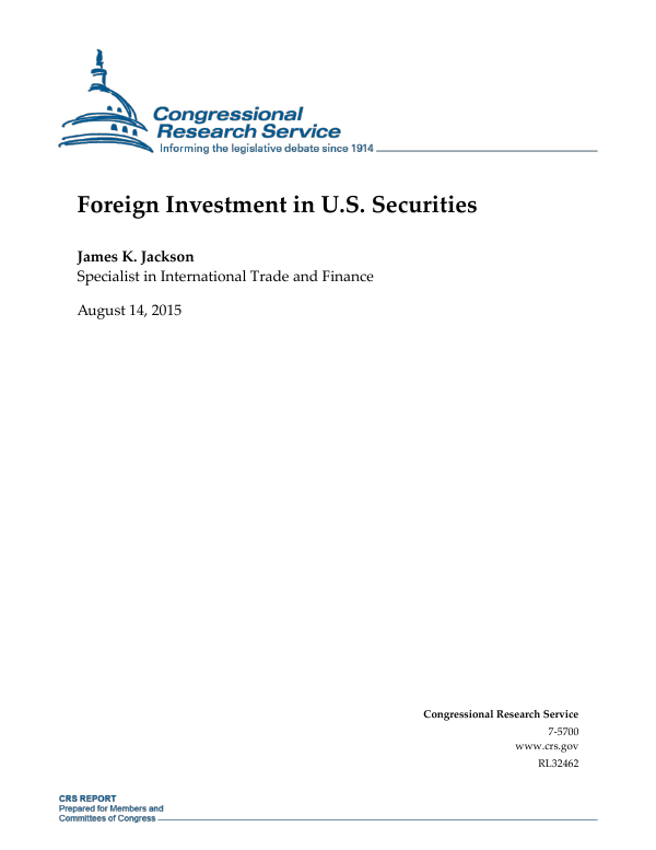 Foreign Investment in U.S. Securities - EveryCRSReport.com