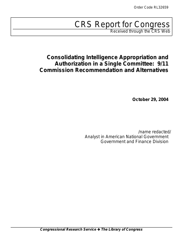 Consolidating Intelligence Appropriation and Authorization in a Single ...
