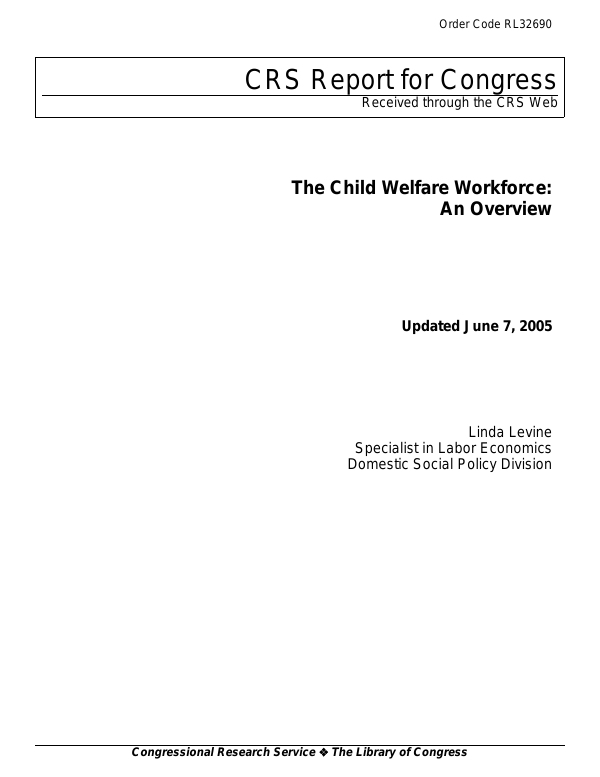 The Child Welfare Workforce: An Overview - EveryCRSReport.com