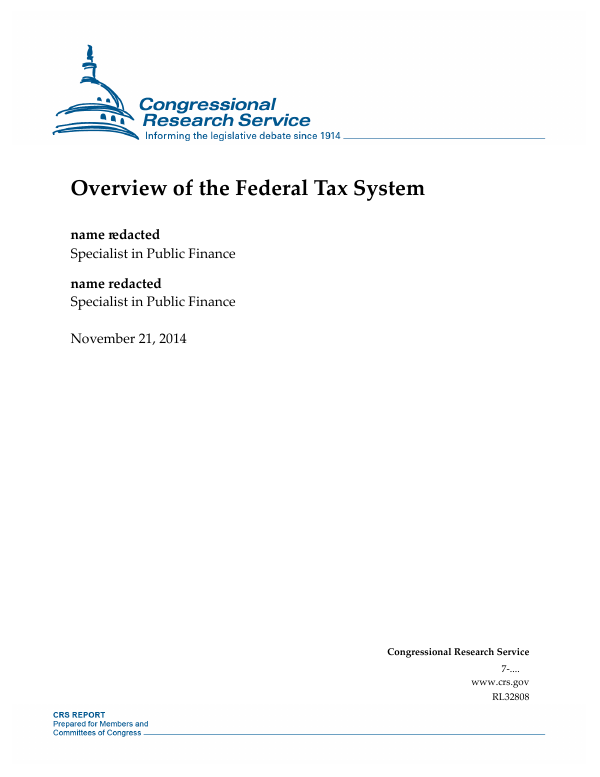 Overview of the Federal Tax System - EveryCRSReport.com