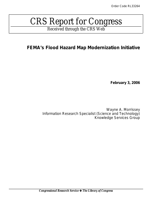 FEMA's Flood Hazard Map Modernization Initiative - EveryCRSReport.com