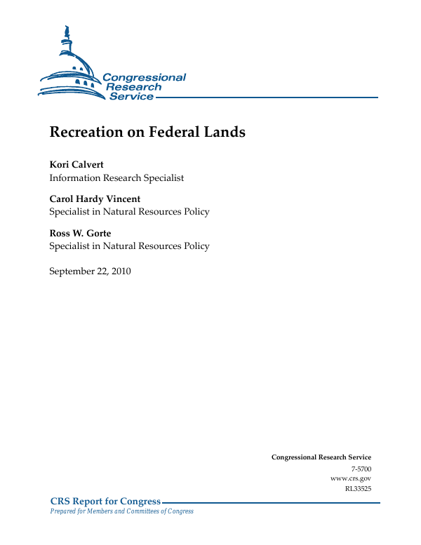 Recreation on Federal Lands - EveryCRSReport.com