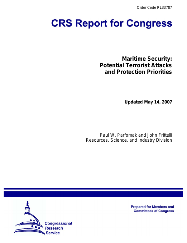 Maritime Security: Potential Terrorist Attacks and Protection ...