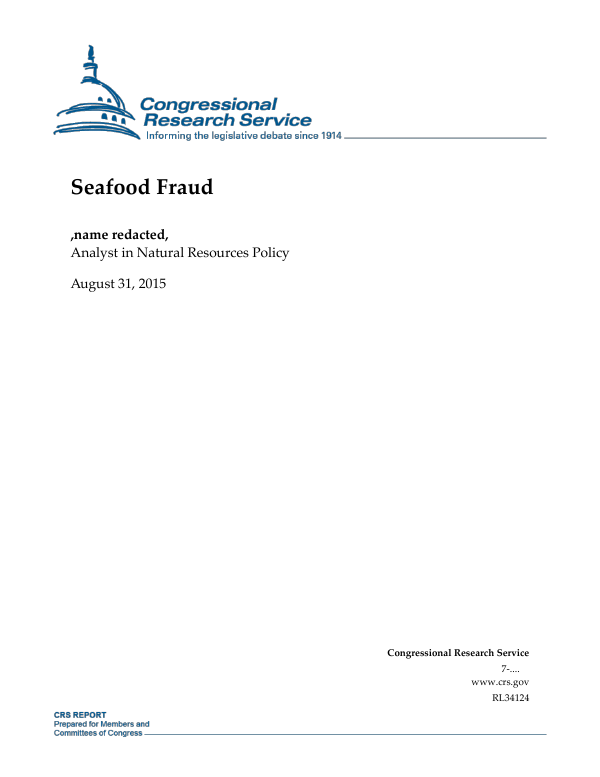 Seafood Fraud - EveryCRSReport.com