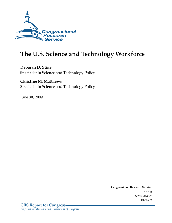 The U.S. Science and Technology Workforce - EveryCRSReport.com