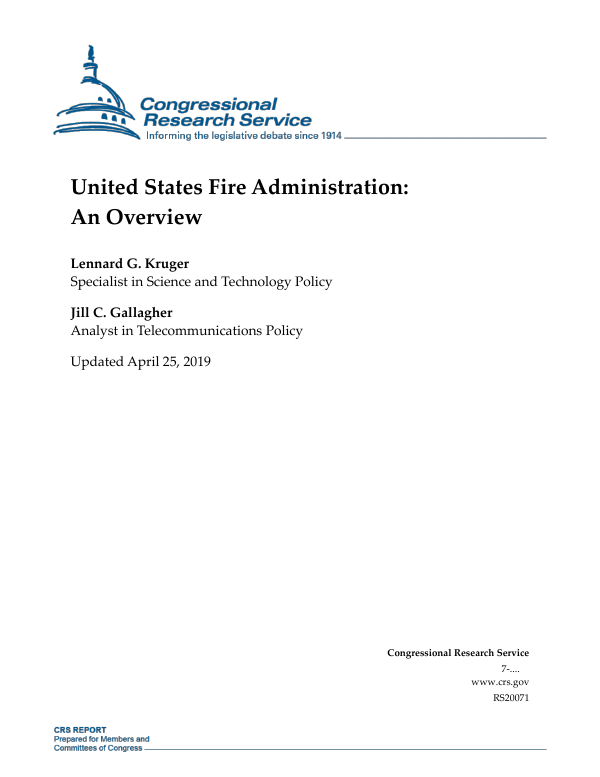 United States Fire Administration: An Overview - EveryCRSReport.com