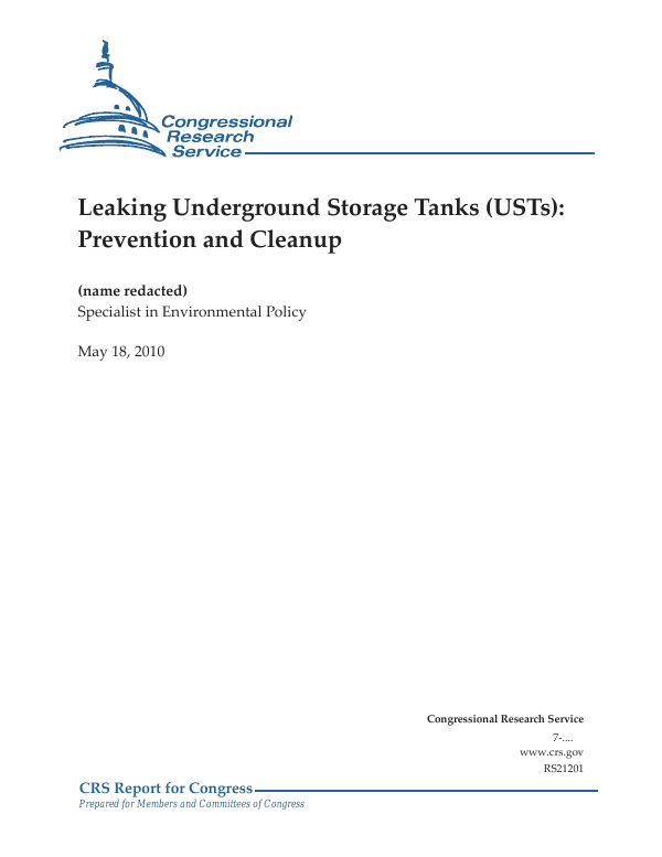 Leaking Underground Storage Tanks (USTs): Prevention and Cleanup ...