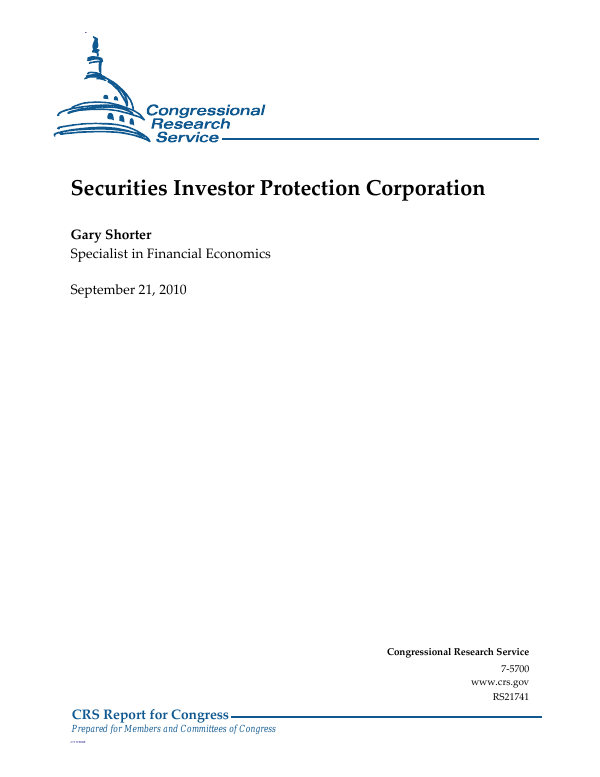Securities Investor Protection Corporation - EveryCRSReport.com