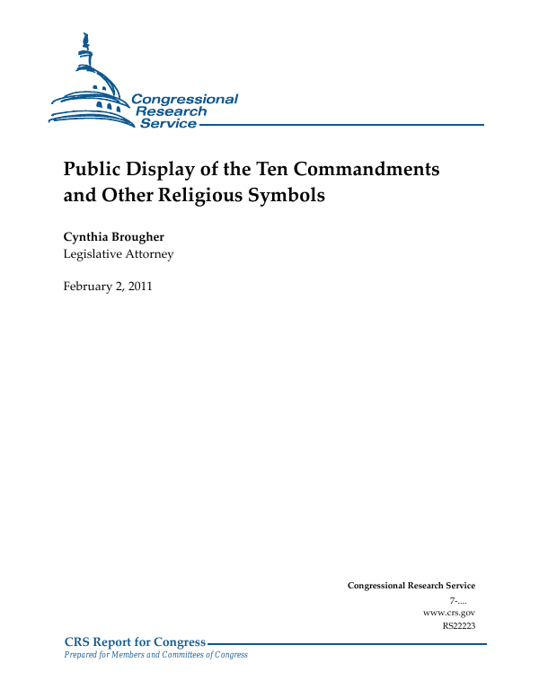 Public Display of the Ten Commandments and Other Religious Symbols ...