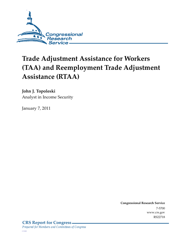 Trade Adjustment Assistance for Workers (TAA) and Reemployment Trade ...