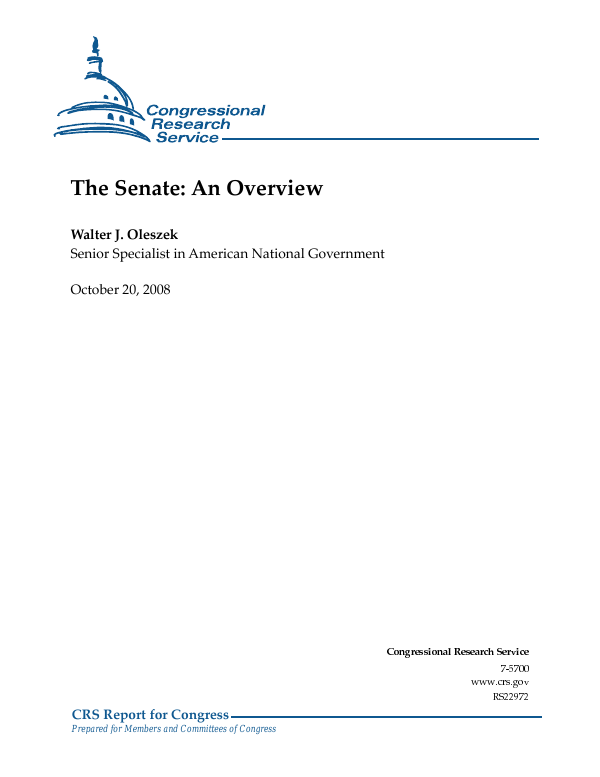 The Senate: An Overview - EveryCRSReport.com