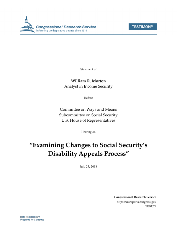 Examining Changes to Social Security’s Disability Appeals Process ...